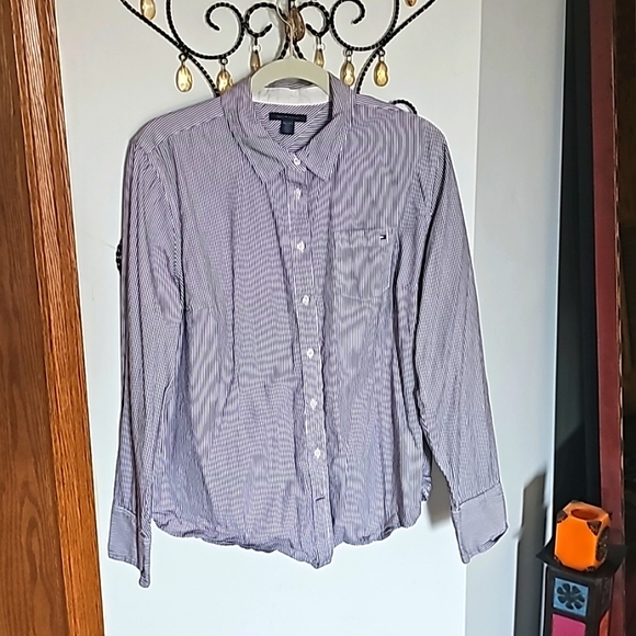 Tommy Hilfiger | Tops | Tommy Hilfiger Pinstripe Dress Shirt Xxl | Poshmark